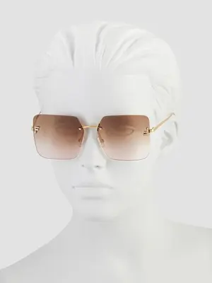 Fendi 59mm Square Sunglasses - Brown