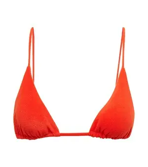 Jade Swim Via Triangle Bikini Top - Red