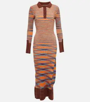 Jacquemus La Robe Zucca Cotton-blend Midi Dress - Brown