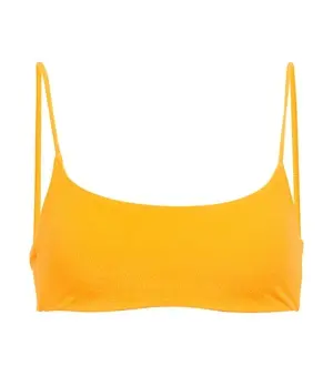 Jade Swim Muse Scoop Terry Bikini Top - Yellow