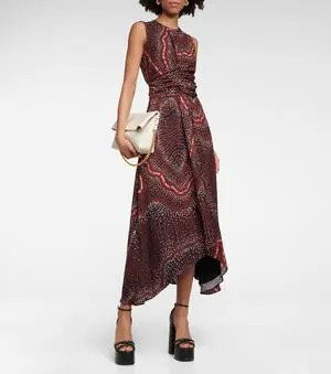 Altuzarra Penny Printed Midi Dress - Black