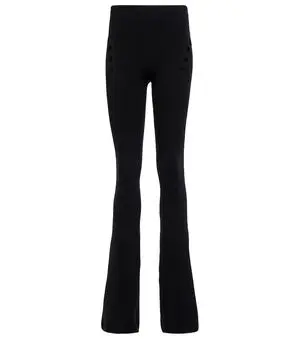 JEAN PAUL GAULTIER Cutout High-rise Flared Wool Pants