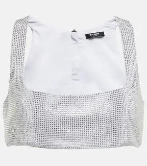 Balmain Embellished Bralette - Silver