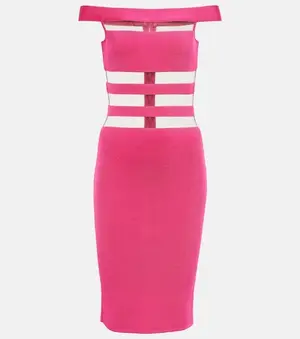 Balmain Off-shoulder Mini Dress