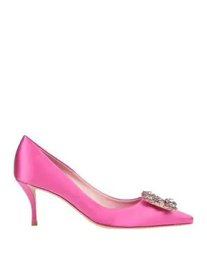 ROGER VIVIER Pumps With Appliqués And Crystals Pink