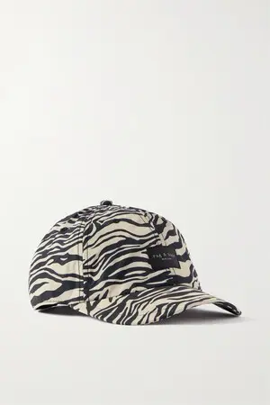 Rag & Bone Addison Zebra-print Recycled-shell Baseball Cap