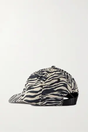 Rag & Bone Addison Zebra-print Recycled-shell Baseball Cap