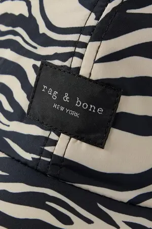 Rag & Bone Addison Zebra-print Recycled-shell Baseball Cap
