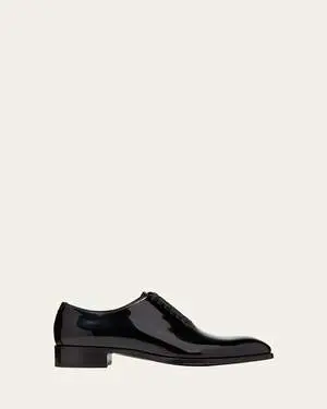TOM FORD TOM FORD Elkan Patent Leather Oxfords - Black