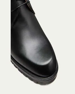 CHRISTIAN LOUBOUTIN Trapman Leather Combat Boots