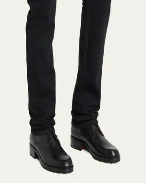 CHRISTIAN LOUBOUTIN Trapman Leather Combat Boots