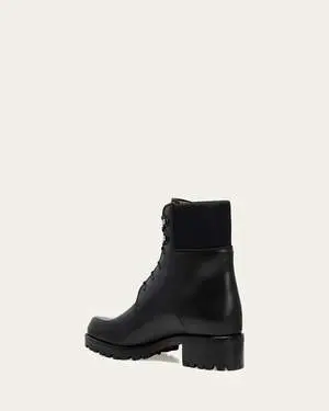 CHRISTIAN LOUBOUTIN Trapman Leather Combat Boots