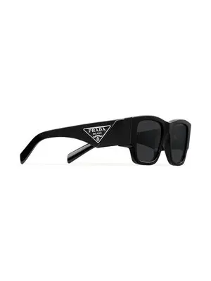 Prada Symbole Square Frame Sunglasses - Black | Editorialist