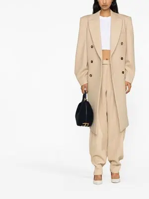 Wardrobe.NYC Wide-leg Dart-detail Trousers - Neutrals