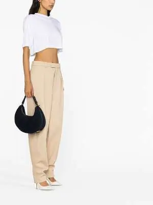 Wardrobe.NYC Wide-leg Dart-detail Trousers - Neutrals