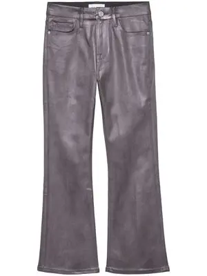 FRAME Mid-rise Cropped Trousers - Black