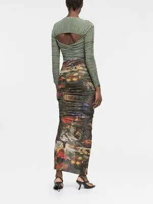 AZ FACTORY X Ester Manas Ruched Top - Green