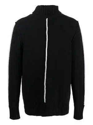 EGONLAB Stripe-detail Funnel-neck Sweater