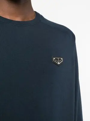 Philipp Plein Logo-plaque Jumper - Blue