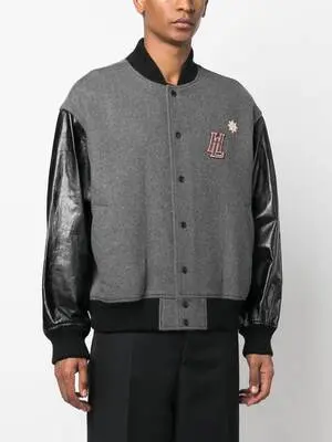 Helmut Lang Logo Varsity Bomber Jacket