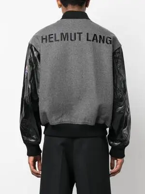 Helmut Lang Logo Varsity Bomber Jacket