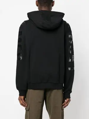 LES HOMMES Logo-print Zip-up Hoodie