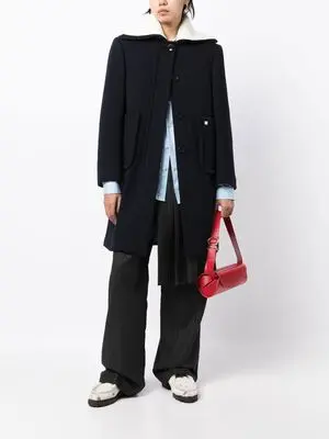 LOW CLASSIC Wide-collar Single-breasted Coat