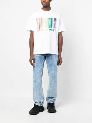VTMNTS Acid-wash Wide Leg Denim Jeans