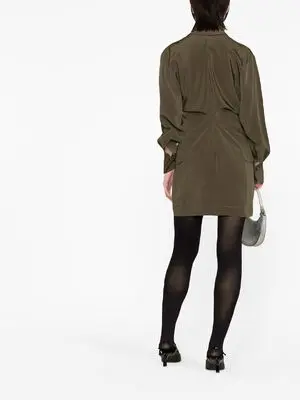 Victoria Beckham Flap-pocket Minidress - Green