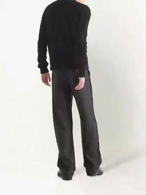 Prada Logo-embroidered Cable-knit Jumper