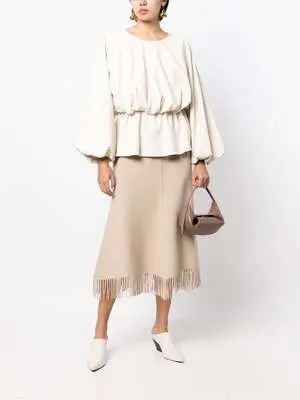 Goen.j Puffer Faux-leather Blouse