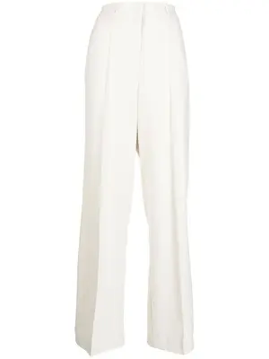 Goen.j Twill Straight-leg Trousers - White
