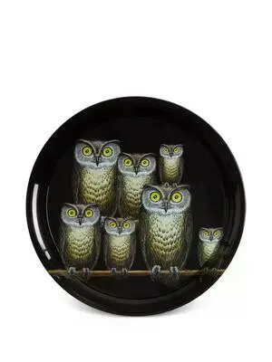 FORNASETTI Owl Tray - Black