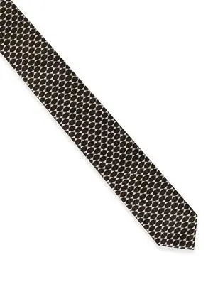 Dolce & Gabbana Geometric-print Neck Tie - Black