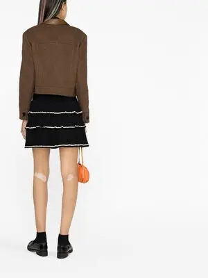 Sandro Camia Pleated Tiered Skirt