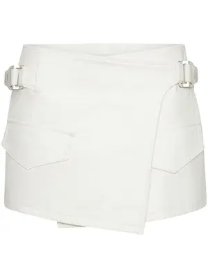 DION LEE Utility Wrap Denim Skirt