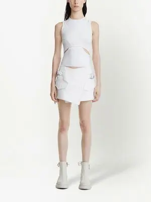 DION LEE Utility Wrap Denim Skirt