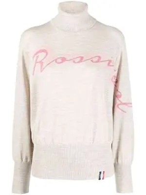 Rossignol Logo-intarsia Merino Wool-blend Jumper - Neutrals