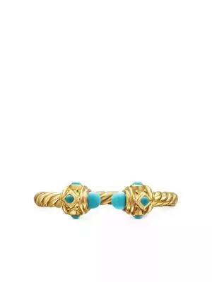 David Yurman 18kt Gold Renaissance Turquoise Ring - Yellow