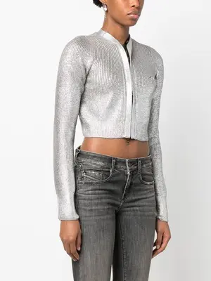 DIESEL® Cropped Wool Cardigan