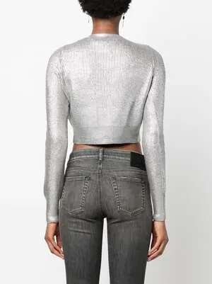 DIESEL® Cropped Wool Cardigan