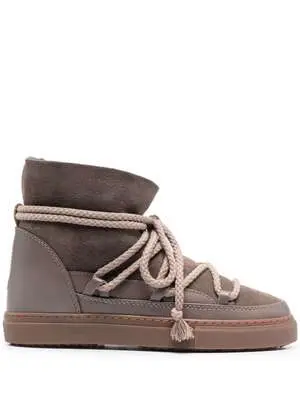 Inuikii Lace-up Shearling-lined Boots - Brown
