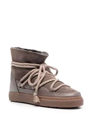 Inuikii Lace-up Shearling-lined Boots - Brown