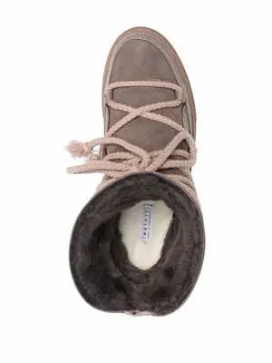 Inuikii Lace-up Shearling-lined Boots - Brown