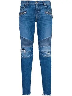 Balmain Distressed-effect Slim Jeans