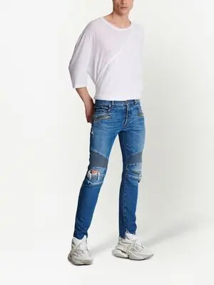 Balmain Distressed-effect Slim Jeans