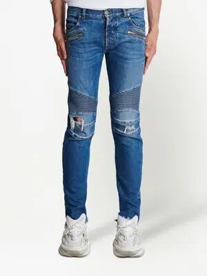 Balmain Distressed-effect Slim Jeans