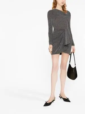 MARANT ETOILE Bergen Draped Mini Skirt - Silver