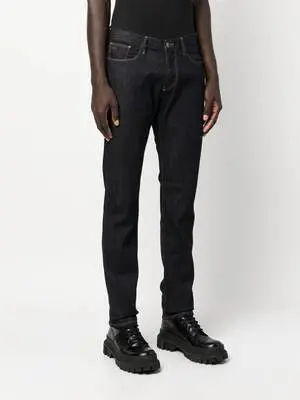 Emporio Armani Mid-rise Slim-fit Jeans - Blue