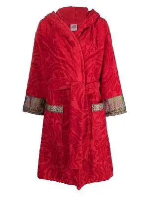Etro Paisley-motif Cotton Robe - Red